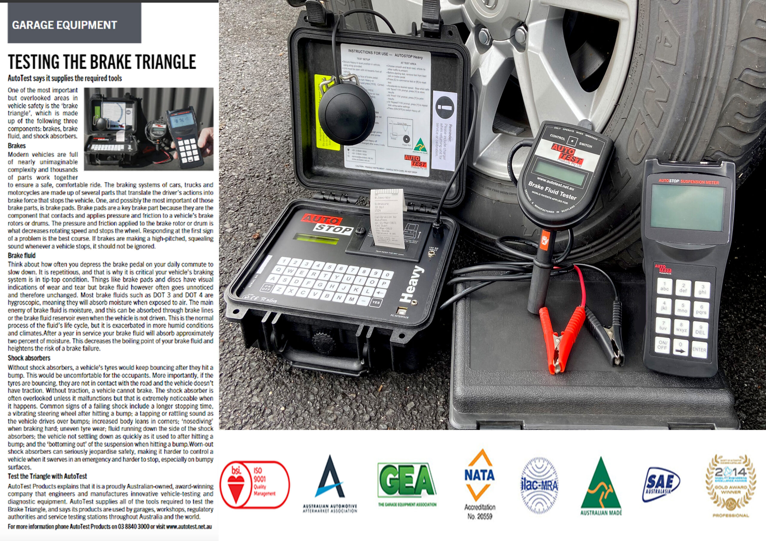 Testing the Brake Triangle - AutoTest Products Pty Ltd